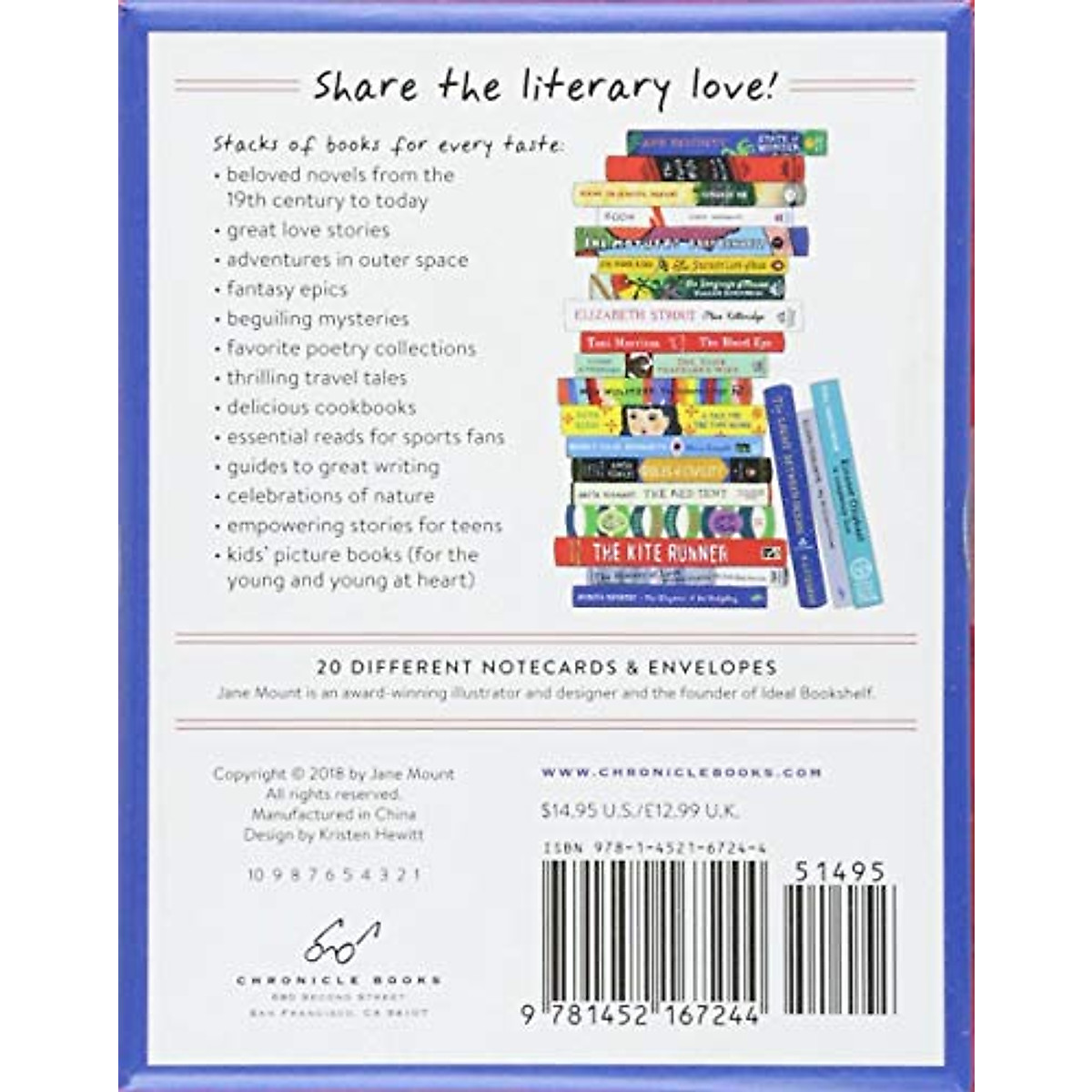 Bibliophile Notes: 20 Different Notecards & Envelopes (Bookish Gifts, Literary Stationery by Jane Mount)