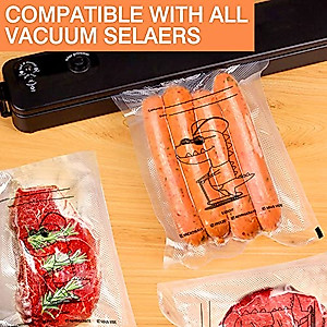 EZDOIT Vacuum Sealer Bags Commercial Grade for Food Saver, Food Sealer Bags BPA Free, Heavy Duty, Food Vac Bags for Storage Meal Prep or Sous Vide 100 Pack (4'' x 6'')