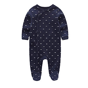 Newborn Baby Boy Girl Cotton Bodysuit Long Sleeve Jumpsuit 3-Pack Outfits Clothes Long Sleeve Baby Bodysuit