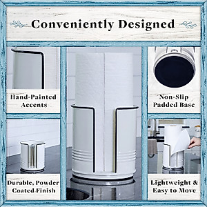 Home Acre Designs Paper Towel Holder - Farmhouse Countertop Dispenser Non-Slip Base for Kitchen & Bathroom