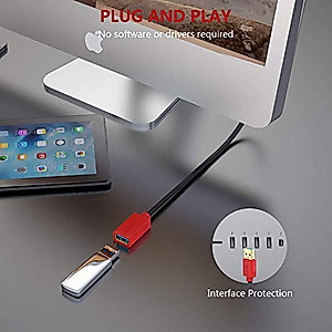 USB Extension Cable 20 ft, Larxavn USB3.0 Extension Cable USB Male to Female Extension Extender Cord Fast Data Transfer Compatible with Hard DriveKeyboard, Mouse, USB Flash Drive,Printer