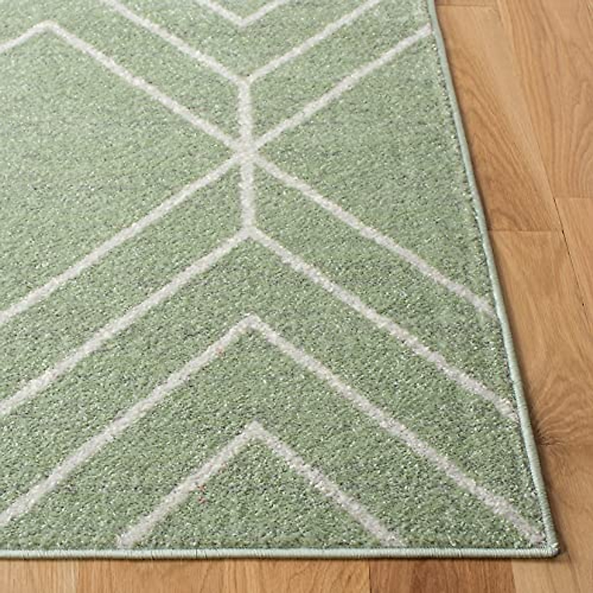 SAFAVIEH Adirondack Collection 6' Square Sage/Ivory ADR241Y Modern Geometric Non-Shedding Living Room Dining Bedroom Area Rug