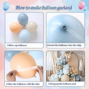 Dusty Blue Balloon Garland Kit 151Pcs Macaron Blue Dusty Blue Sand White Nude Balloons for Baby Boy Party Bear Theme Birthday Baby Shower Gender Reveal Bridal Wedding Party Decorations