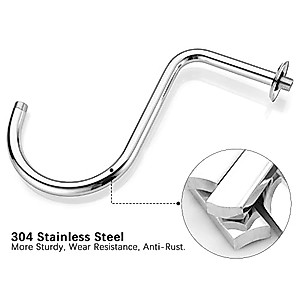 Anpean 13 Inch High Rise S Shape Shower Arm and Flange, Shower Head Extension Arm, Polished Chrome