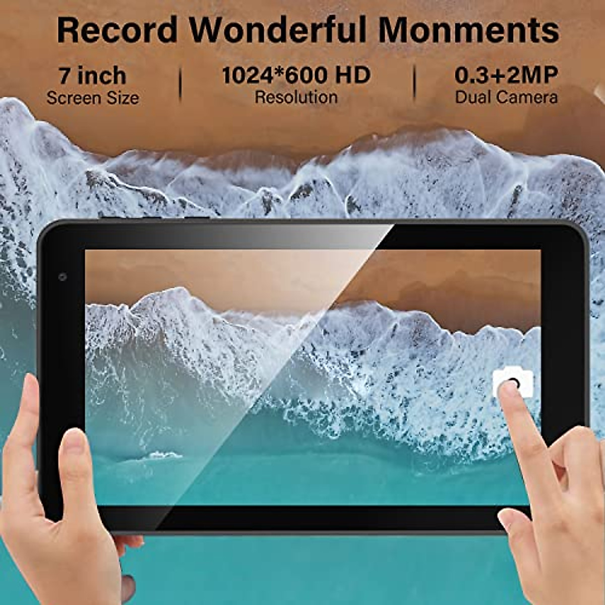 7 inch Tablet, Android 11, 2GB RAM 32GB ROM, Quad-Core Processor, Dual Camera, WiFi, Bluetooth, 128GB Expand, Google Play GMS Certified