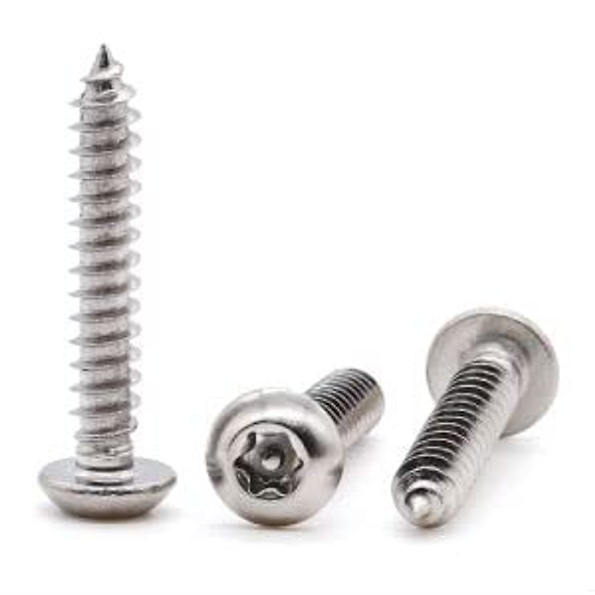 Glvaner M5 x 30mm (50 pcs) Button Head Torx Security Sheet Metal Screws, 304 Stainless Steel 18-8 Tamper Resistant Self Tapping Screws, Anti-Theft Tamper Proof Wood Screws with Bit T25