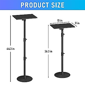 Facilife Projector Stand ,Laptop Floor Stand Adjustable Height 36.3 to 44.3 Inches, Projector Stand Adustable, Laptop Stand, Floor Stand for Home, Office (Only 1 Stand)