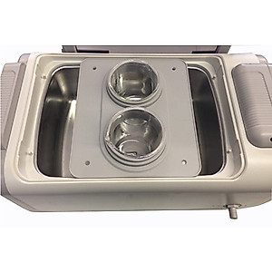 iSonic BHK02A ABS Plastic, Borosilicate Glass Double Beaker Holder for P4861, P4862 and P4875 (Including Two 500Ml Beakers, Two Beaker Covers)