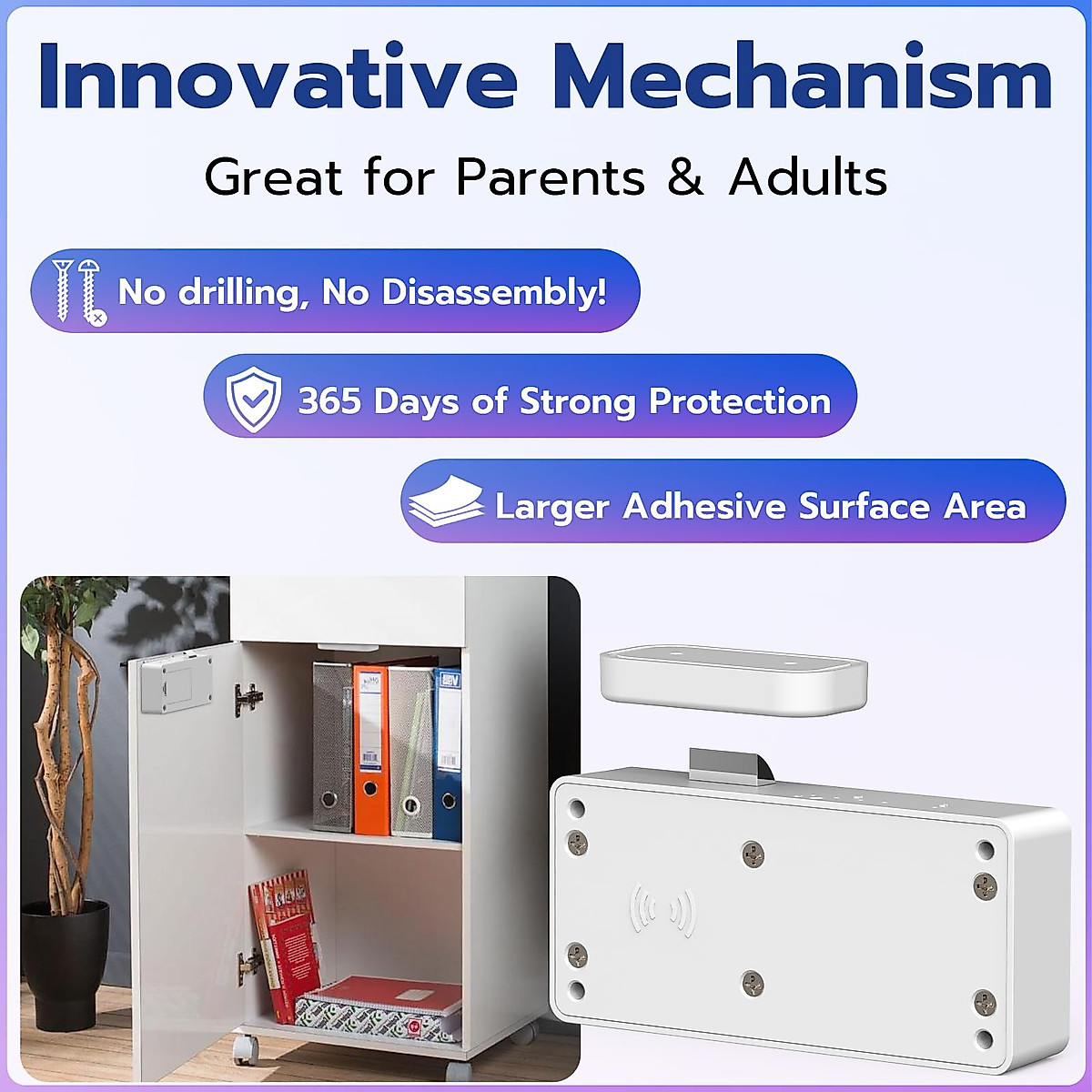 Cabinet Lock, Dhiedas RFID Hidden Smart Cabinet Lock Bluetooth Electronic Cabinet Lock DIY Child Safety Lock for Liquor Cabinet Drawer Locker Cupboard Concealment Furniture