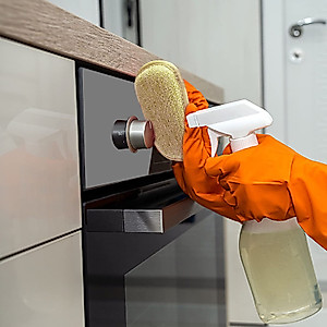 DEFUTAY Kitchen Scrub Sponge, Heavy Duty Scouring Pads, Washing Up Cleaner,Household Cleaning Wash Cloth with Adhesive Hooks (6PC, Brown)