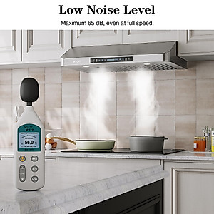 IKTCH 30 Inch Under Cabinet Range Hood, 900 CFM with 4-Speed Gesture Sensing & Touch Control, Stainless Steel Range Hood