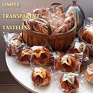 Kyswwellbag 200 Count Clear Plastic Bags, 5x7 Inch Opp Cello Bag Sealed Self Adhesive Reusable Transparent Cellophane Bags, Suitable for Jewelry Bakery Candies Goodies Cookies