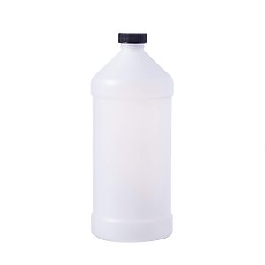 Consolidated Plastics Modern Round Bottle with Cap, HDPE, 32 oz, 12 Piece