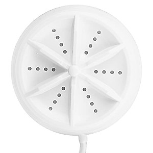 Portable Washing Machine Ultrasonic Turbine Washer with 4 Gear Adjustment White for Family US Plug 100-240V(white)