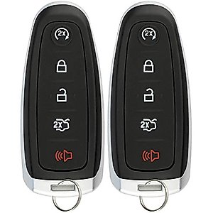 KeylessOption Keyless Entry Car Remote Start Smart Key Fob for Ford Lincoln M3N5WY8609 (Pack of 2)