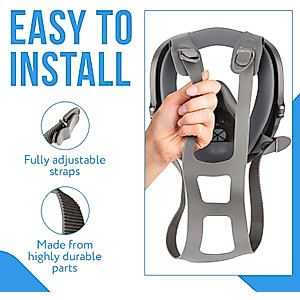 6000 Series Head Harness Strap, Compatible with 3M Full Facepieces 51131370055, Industrial Respirator Replacement Straps, Size 6897/37005