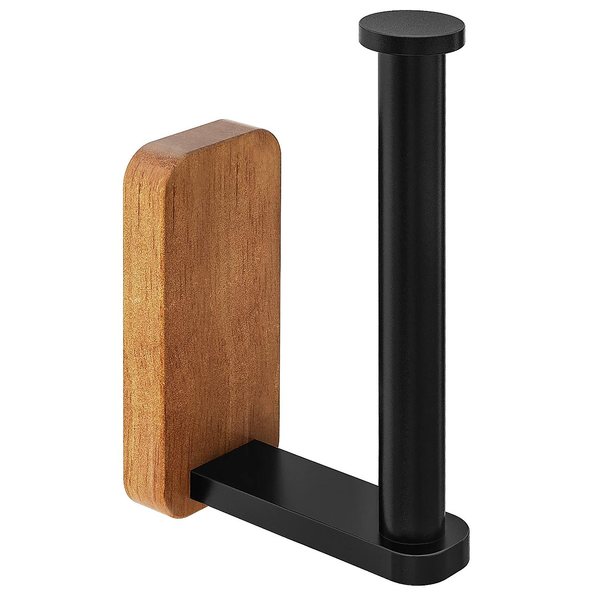 Toilet Paper Holder Wall Mount, Bethom Wood Toilet Roll Holder for Bathroom Washroom, RV, Rustic Farmhouse Style, Vertical or Horizontal Installations