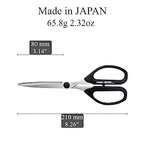 CANARY Non-Stick Teflon Fluorine Coating Scissors Anti Adhesive Long Blade Black