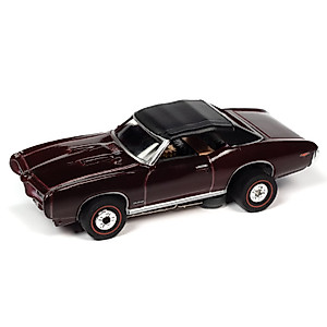 Auto World Thunderjet OK Used Cars 1969 Pontiac GTO Convertible (Burgundy) HO Scale Slot Car