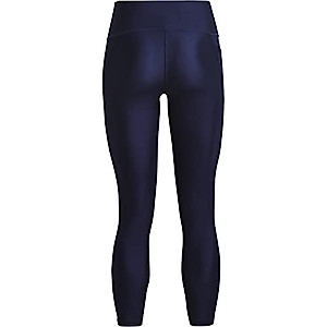 Under Armour Womens HeatGear Armour High Waisted Ankle No-Slip Leggings , Midnight Navy (410)/White , Large