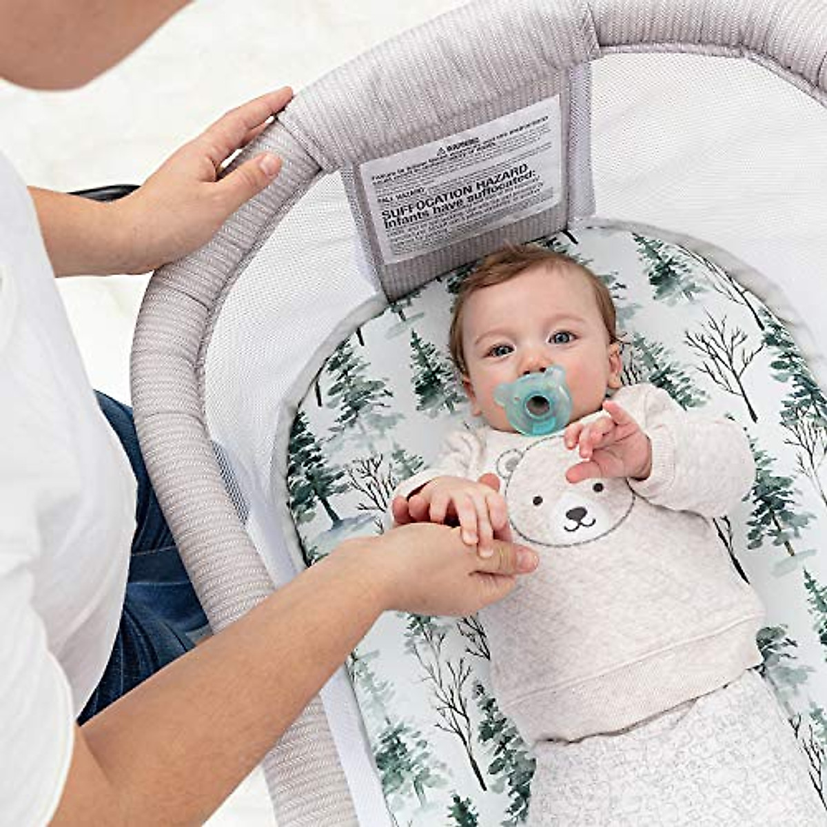 Pobi Baby - 2 Pack Premium Bassinet Sheets for Standard Bassinets - Ultra-Soft Cotton Blend, Stylish Animal Woodland Pattern, Safe and Snug for Baby (Magical)