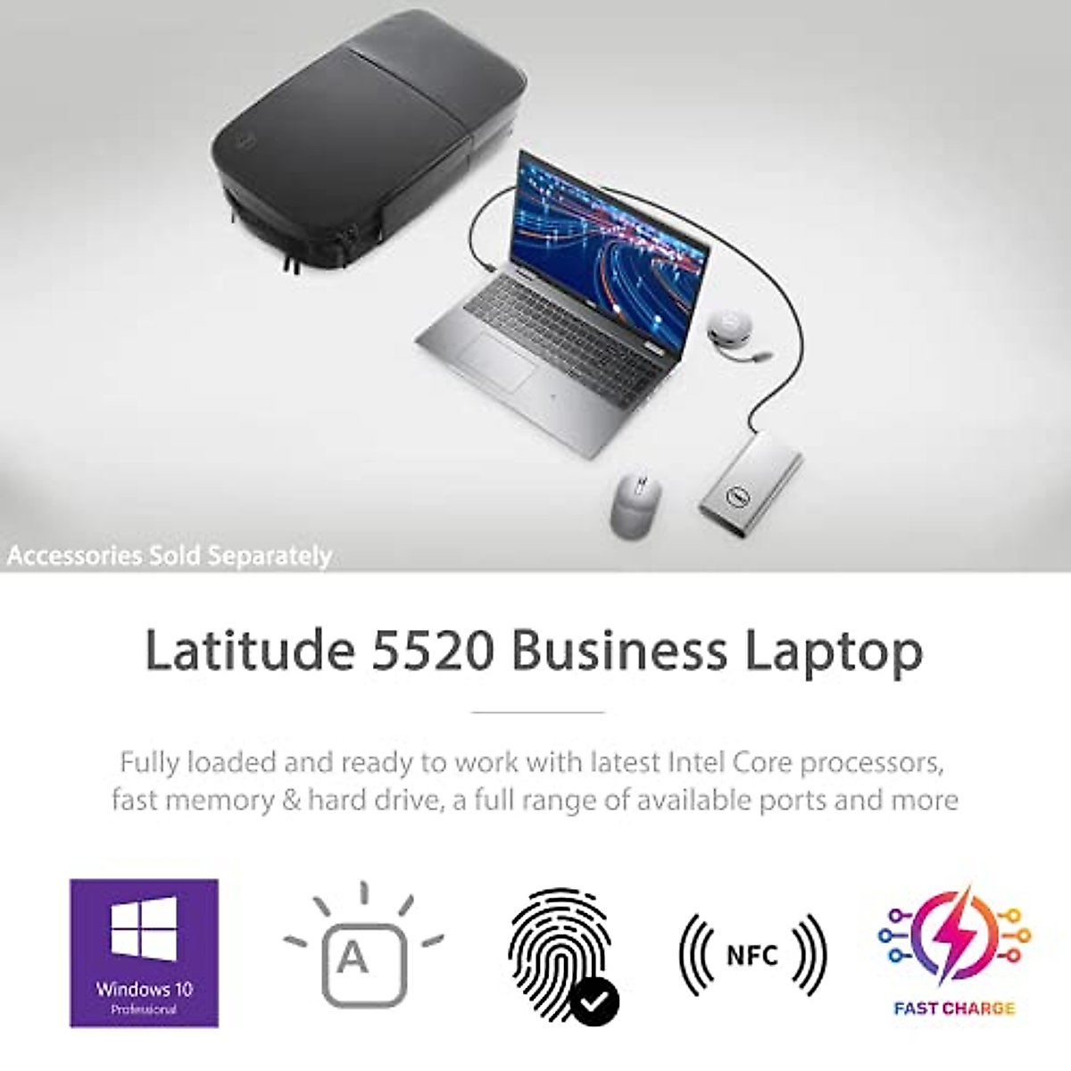 Dell 2021 Newest Business Laptop Latitude 5520, 15.6" FHD IPS Backlit Display, i7-1185G7 vPro, 64GB RAM, 4TB SSD, Webcam, Backlit Keyboard, Fingerprint Reader, WiFi 6, Thunderbolt, NFC, Win 10 Pro