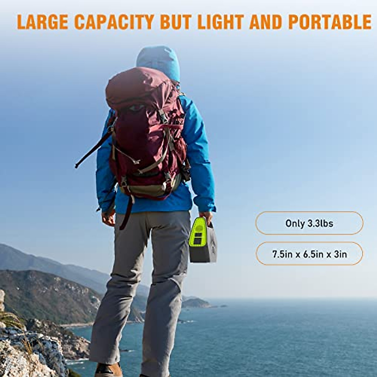 Portable Power Station 97Wh Generator Laptop Charger 26400mAh Battery Pack with AC Outlet 110V Laptop Battery Charger Portable Generators for Home Use Portable Power Bank for Camping Emergency