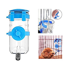 Pet Water Bottle No Drip Chew-Proof Cage Hanging Water Dispenser Puppy Cat Auto Watering Bottles for Rabbits, Ferrets, Guinea Pigs, Rats, Hamsters, Chinchillas and Other Small Animals