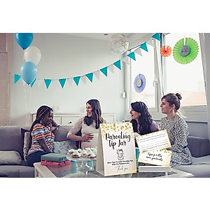 Advice for New Parents, Parenting Advice Card, Baby Shower Party, Tips for the Parents To Be，Includes a 5x7 Standing Sign and 25 4x6 Advice Cards(JYC027)