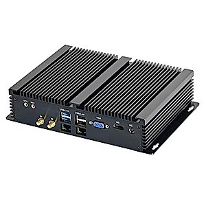 HUNSN Industrial Computer, IPC, Fanless Mini PC, Windows 11 Pro or Linux Ubuntu, I7 10510U 10810U, IM07, GPIO, Watchdog, WOL, SIM Slot, 2 x LAN, 6 x COM, 32G DDR4 RAM, 256G SSD, 1TB HDD