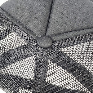 OAKFARM 12 Pack Sublimation Hats for Men Blank Trucker Hats Bulk SnapBack Mesh Women Baseball Caps DIY Custom Pure Black