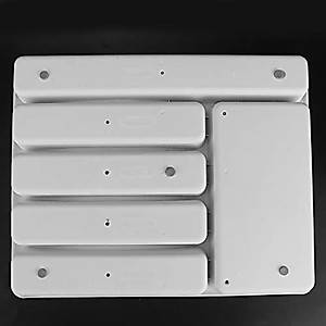 EBTOOLS Silverware Tray, 6 Compartment Kitchen Drawer Organizer Expandable Cutlery Drawer Organizer Cutlery Tray Storage Box Kitchen Accessory for Kitchen Office Bathroom