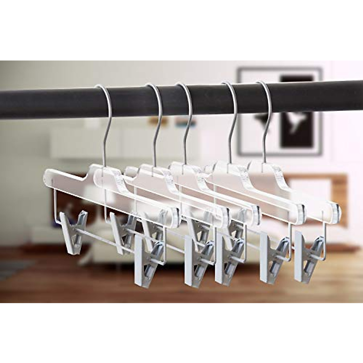 NAHANCO 90014RC50HU Premium Acrylic, Skirt Pant Hanger, 14", Clear (Pack of 12)