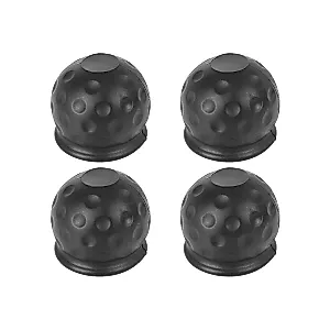 AUCELI 4PCS Trailer Ball Cover, 2 inches ID Rubber Towing Hitch Ball Protector for Daily Use Shop Store, Waterproof Dustproof Towball Sleeve Cap Replacement Car Accessories Universal for Truck RV Boat