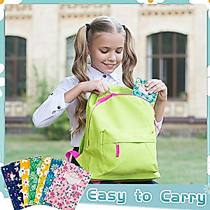 Geelin 56 Pcs Mini Notebooks for Kids Small Composition Books Bulk Assorted Mini School Supplies Small Pocket Notepad for Students Kids, 8 Styles (Floral Style)