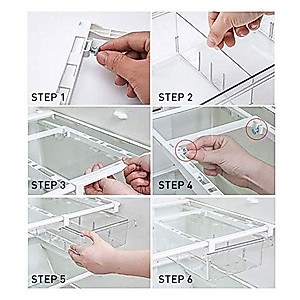 Fridge Organizer-Pull-out Refrigerator Organizer Bins, Freely Pullable Refrigerator Storage Box for Fruit, Yogurt, Snacks, Pasta, Egg- Food Safe, BPA Free, 12” x7.9”x3.7”