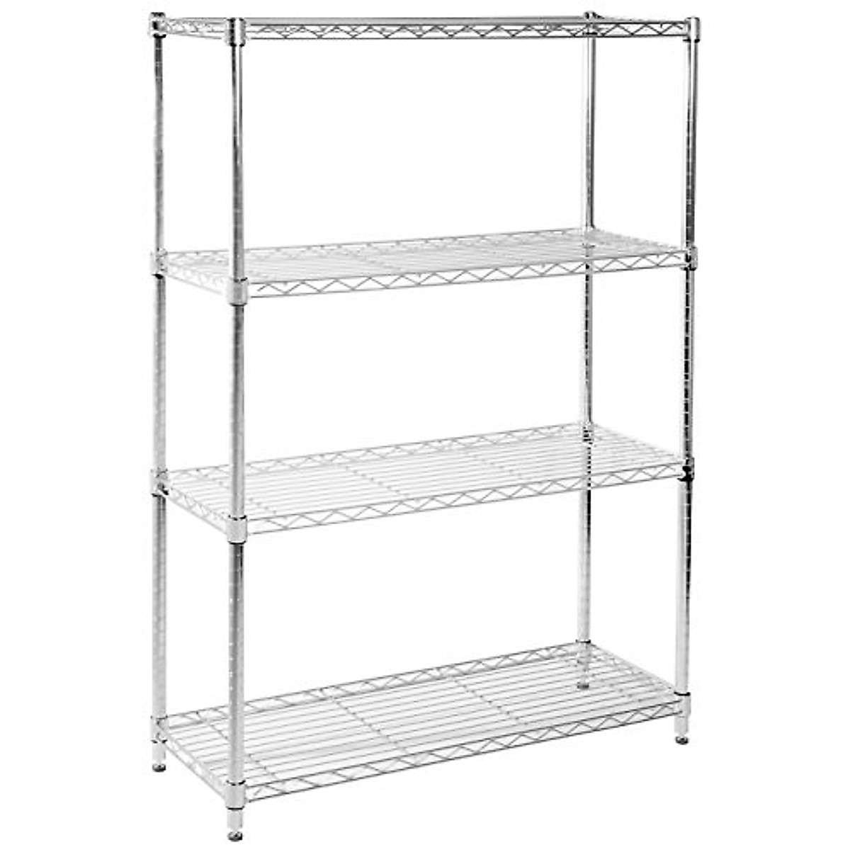 Seville Classics 4-Tier UltraZinc NSF Steel Wire Shelving, 14" D x 36" W x 54" H