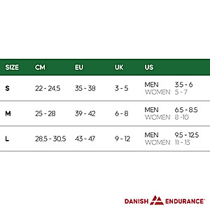 DANISH ENDURANCE 3 Pack Cycling Socks, Breathable Crew Bike Socks, Men & Women, Black, Medium