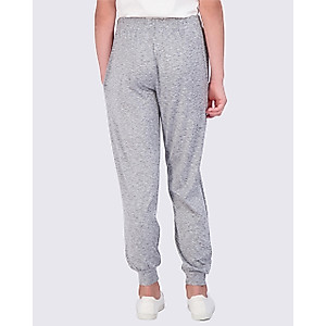 Real Essentials Girl's Dry Fit Joggers Sweatpants | Soft Athletic Pants for Teens & Kids | Casual Running & Sports | Joggers with Pockets & Drawstring - Set 6, X-Large (Pack of 3)