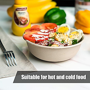 Green Tree Products Disposable Paper Bowls, 24 Oz [50 Pack] Large Bowl-100% Compostable, Biodegradable, Eco-friendly - Convenient for Daily Use for Salad, Hot Soup, and Pasta