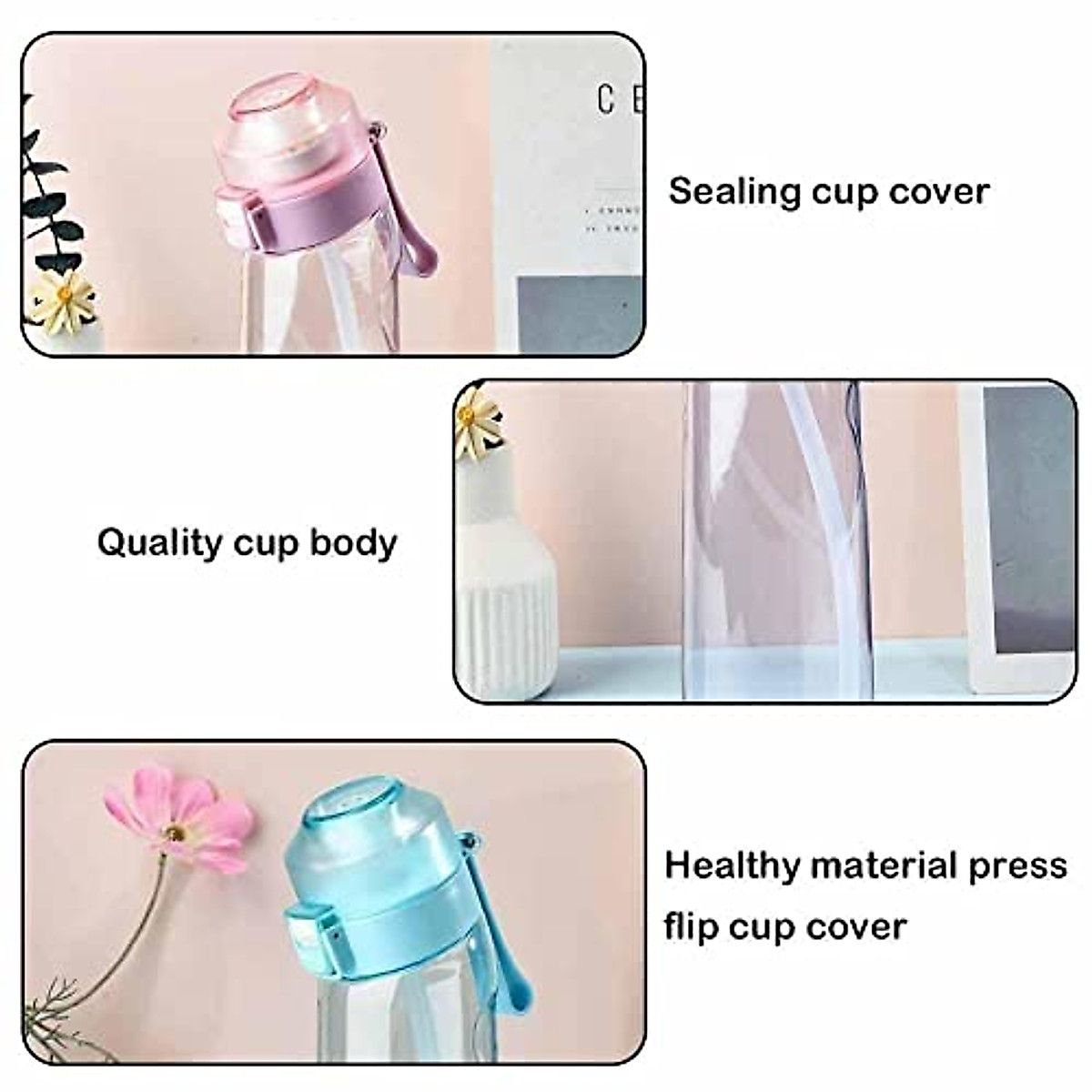 650ml Air Flavored Water Bottle Scent Up Water Cup Sports Water for Cir Sports Outdoor Bottle Suitable