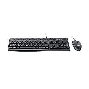Logitech MK120 Wired USB Keyboard Mouse Desktop Combo