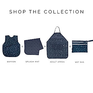 BapronBaby Willow Bapron - No Neck Tie Safer Bib for Baby & Toddler - Soft Waterproof Stain Resistant - Machine Washable - Sz Baby/Toddler 6m-3T