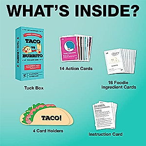 Taco vs Burrito Foodie Expansion Pack - Requires Core Game to Play - Card Game Created by a 7-Year-Old and Perfect for Families, Friends, Adults, Teens & Kids.