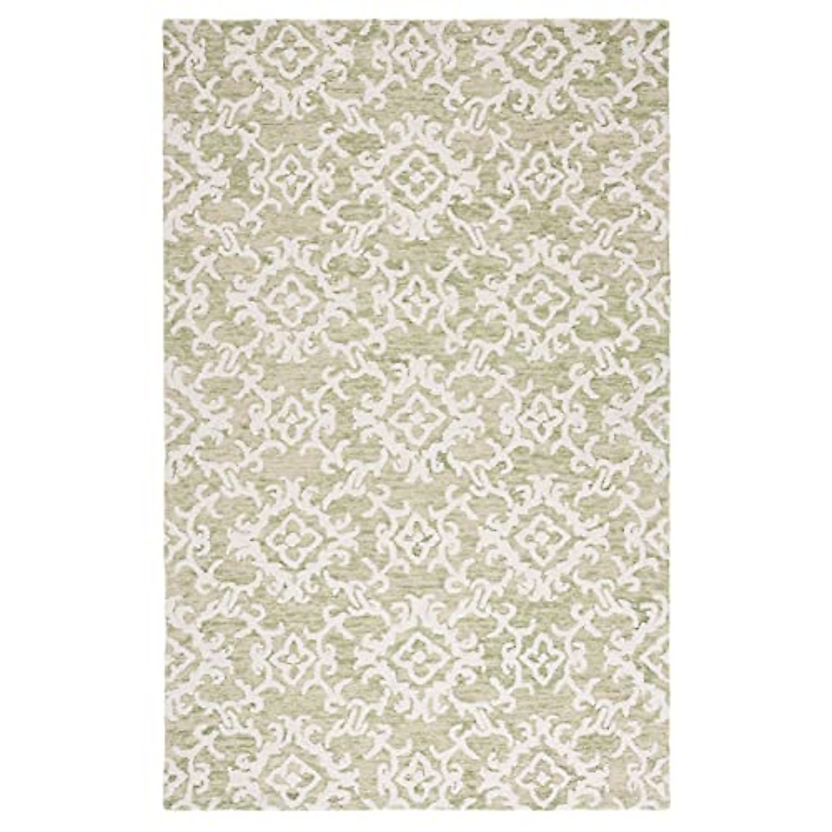 SAFAVIEH Blossom Collection 6' x 9' Light Green/Ivory BLM104W Handmade Premium Wool Living Room Dining Bedroom Area Rug