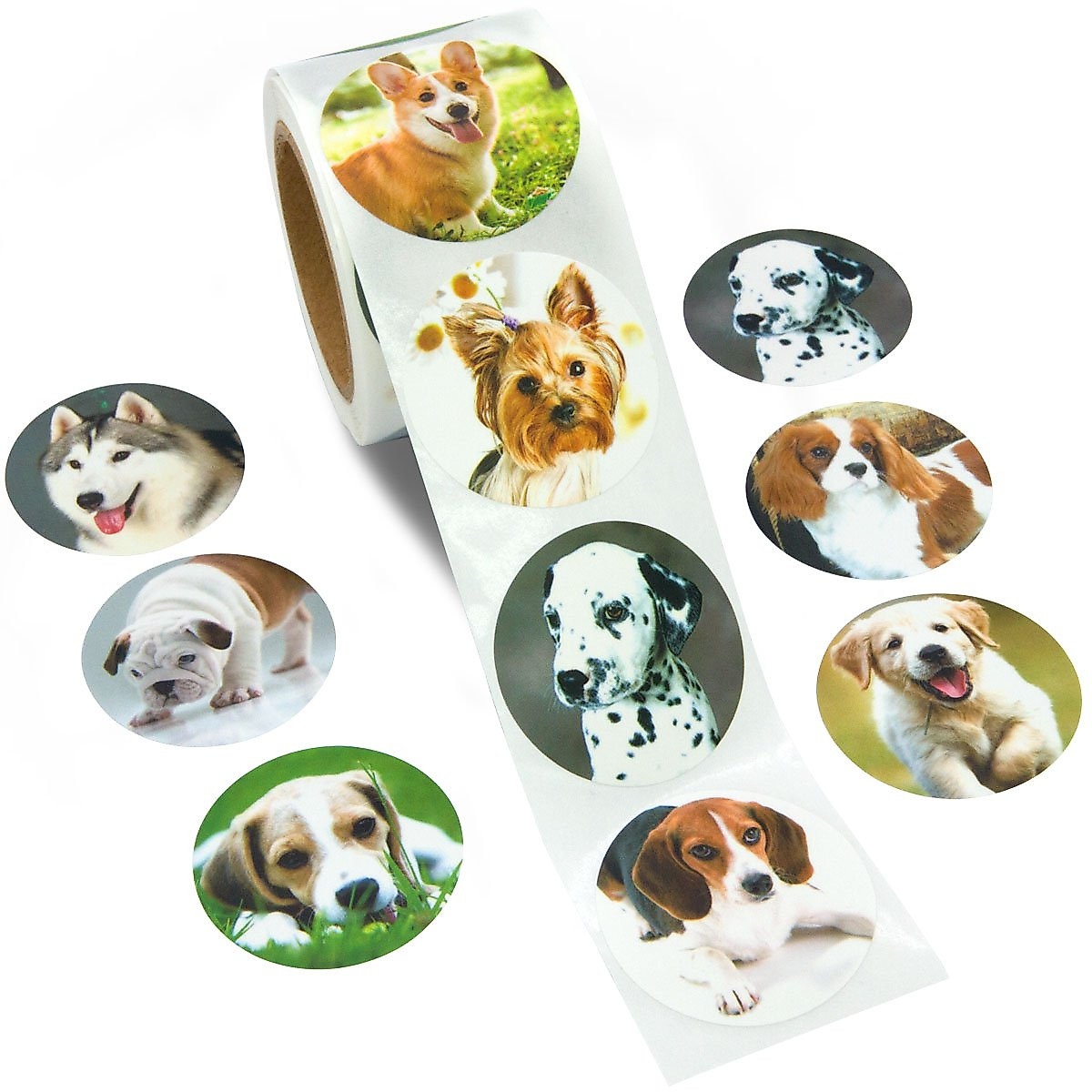 Dog Stickers Puppy Sticker 200 Pcs for Kids Party Favor Envelope Seal Stickers Classroom Reward Stickers