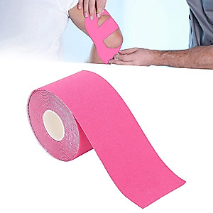 Kinesiology Tape, Waterproof Sports K Tape Roll Kinetic Tape for Muscles & Joints, Pain Relief and Injury Recovery, 5cm X 5m(Pink)