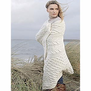 Irish Knit Blanket Supersoft Merino Wool Throw Made in Ireland 42" x 64"