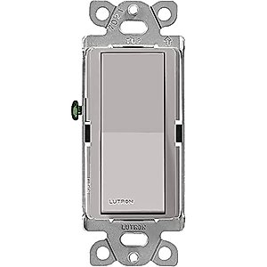 Lutron Diva LED+ Dimmer Switch for Dimmable LED, Halogen and Incandescent Bulbs, Single-Pole or 3-Way, DVCL-153P-GR, Gray & Claro On/Off Switch, 15-Amp, Single-Pole, CA-1PS-GR, Gray