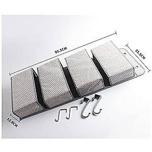 Bsxgse Storage The Shoe Shelf Door for Closet 4-Tier Over Shoe Rack Organizer Hanging Rack Under Sink Drip Tray (Grey, One Size)